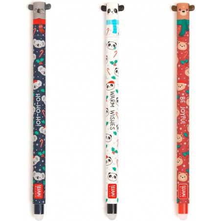 SET DI 3 PENNE GEL CANCELLABILI - CHRISTMAS LIMITED EDITION- ERASABLE ...
